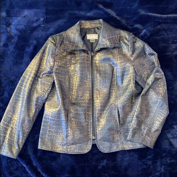 TanJay | Jackets & Coats | Tanjay Brand Navy Blue And Gold Iridescent ...